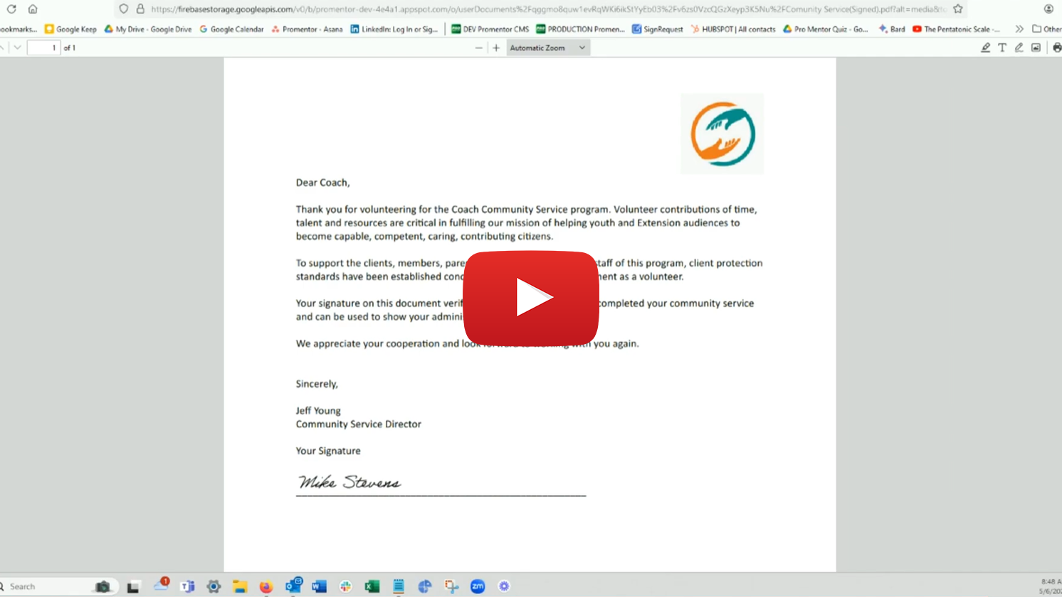 Providing or Requesting Documents - ProMentor